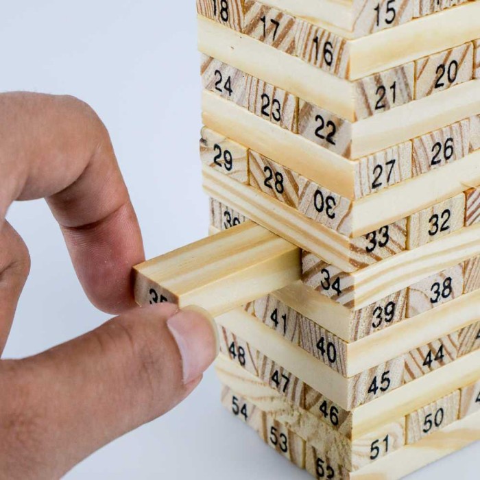 Jual Balok Mainan Kayu Dadu Wiss Toy Tower Angka Stacko 54 | Shopee ...