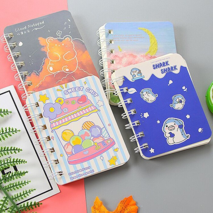 Jual Notebook Ring isi 80 Lembar Motif Karakter Lucu Ukuran A7 | Shopee ...