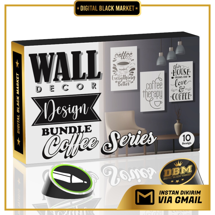 Jual ID9001 - 10 Desain Wall Decor Cofee Series CorelDraw V17 | Shopee ...