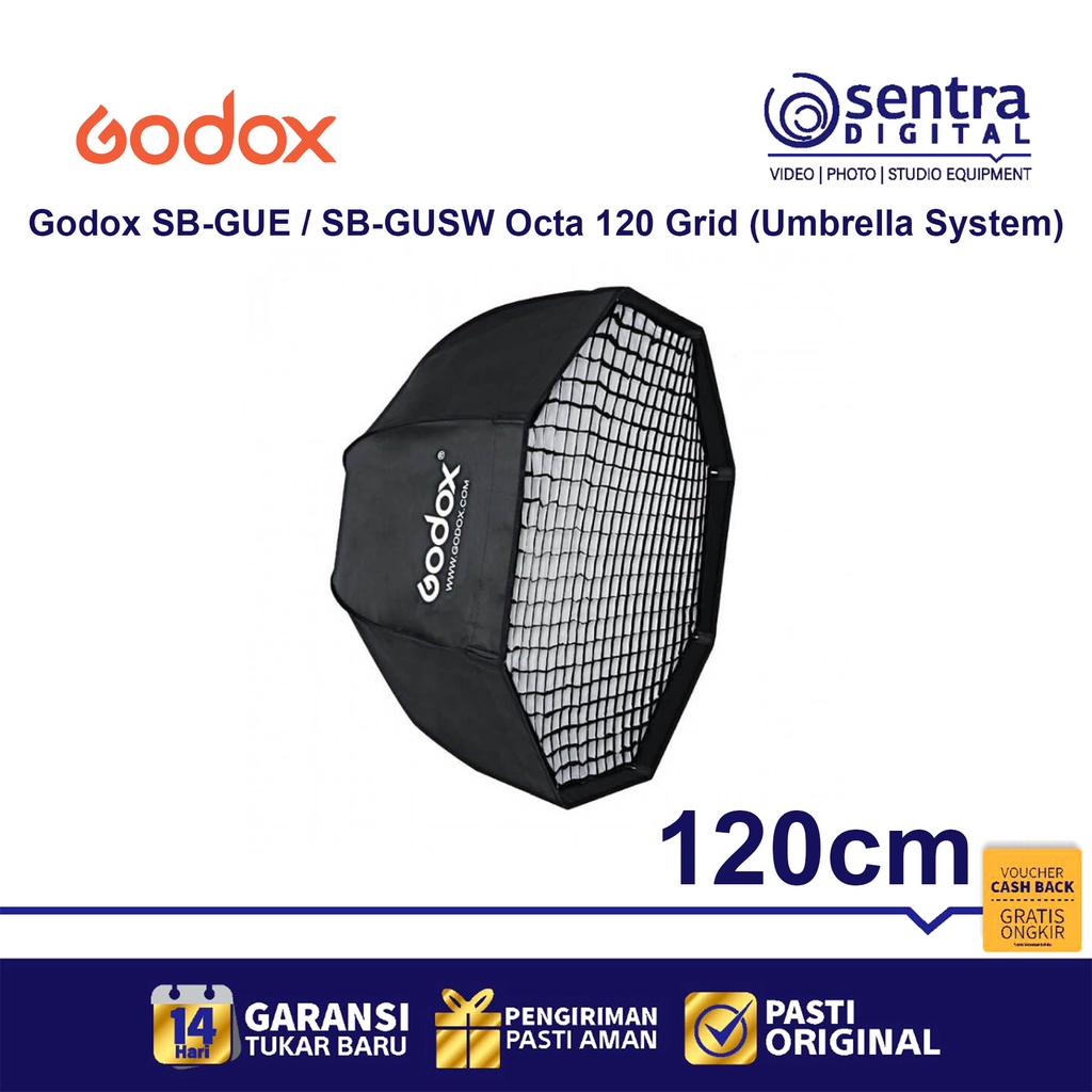 Jual Godox Softbox SB-GUE / SB-GUSW Octa 120 Grid (Umbrella System) | Shopee Indonesia