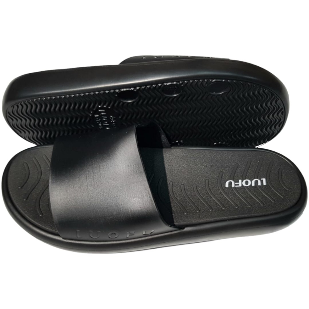 Jual Luofu Sandal Selop Karet Pria Empuk Polos Ringan E7208M-5WP (AR-6 ...