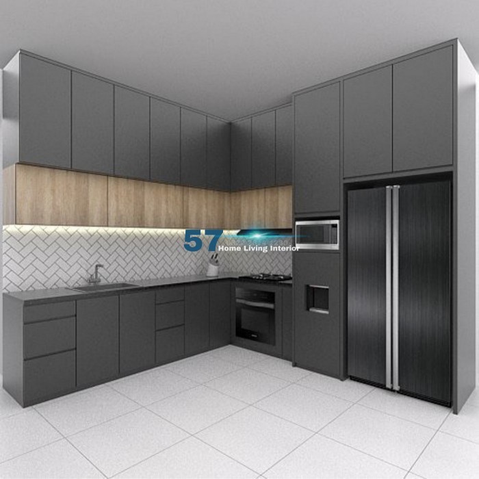Jual Lemari Kitchen Set Minimalis Bahan Multiplek Serbaguna Free Ukur ...