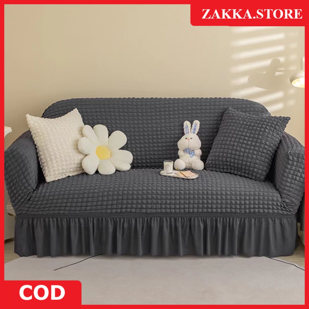 Jual ZAKKA STORE COD Sarung Sofa COVER Peregangan Tinggi Pelindung Sofa Sudut Tebal Penutup Sofa ...