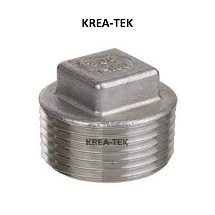 Jual 1" Plug galvanis Dop drat luar 1 Inch tutup pipa screw ulir besi ...