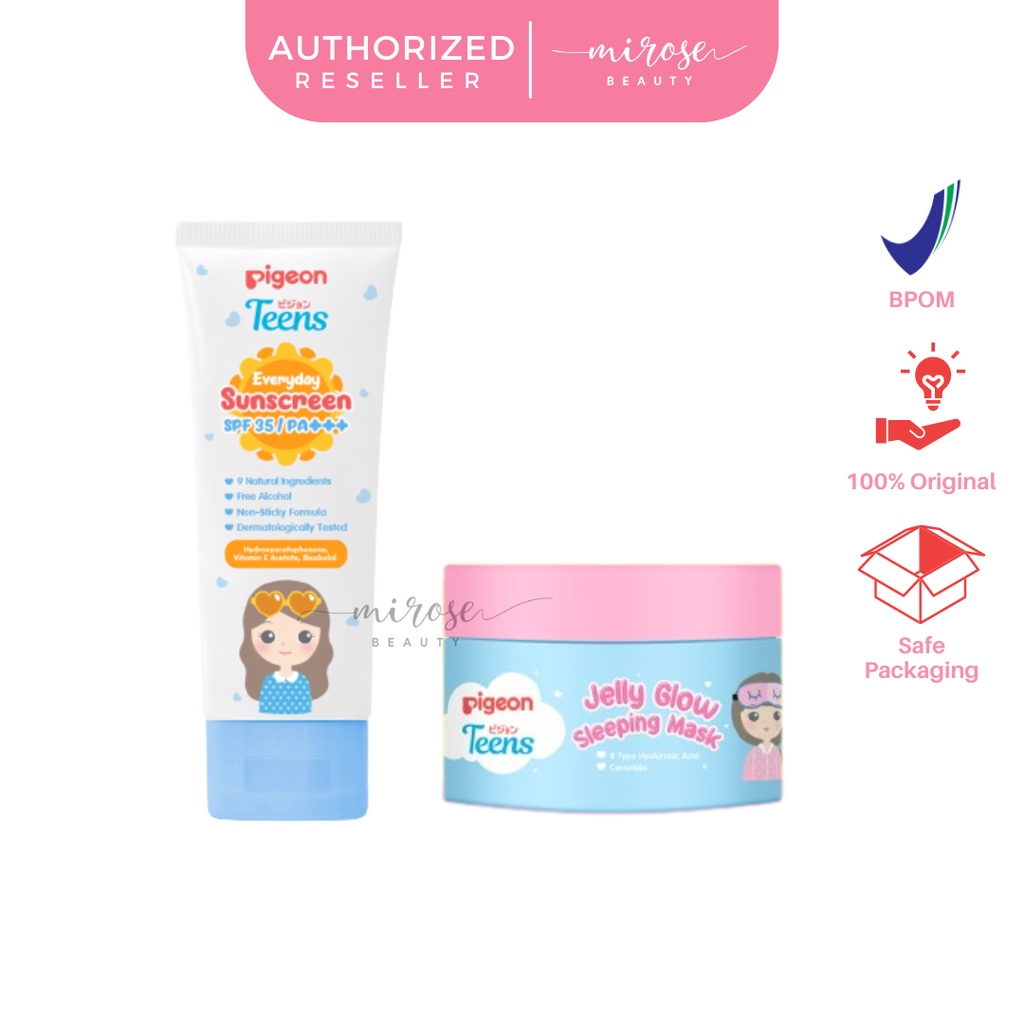 Jual PIGEON TEENS Double Protect 2in1 Bundle | Jelly Glow Sleeping Mask ...