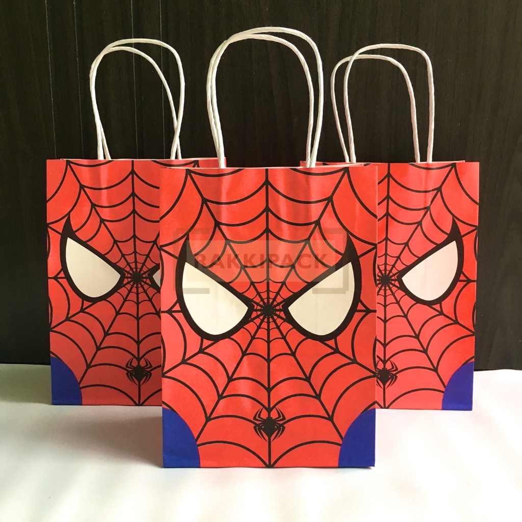 Jual paper bag goodie bag spiderman tas ultah anak tas snack | Shopee ...