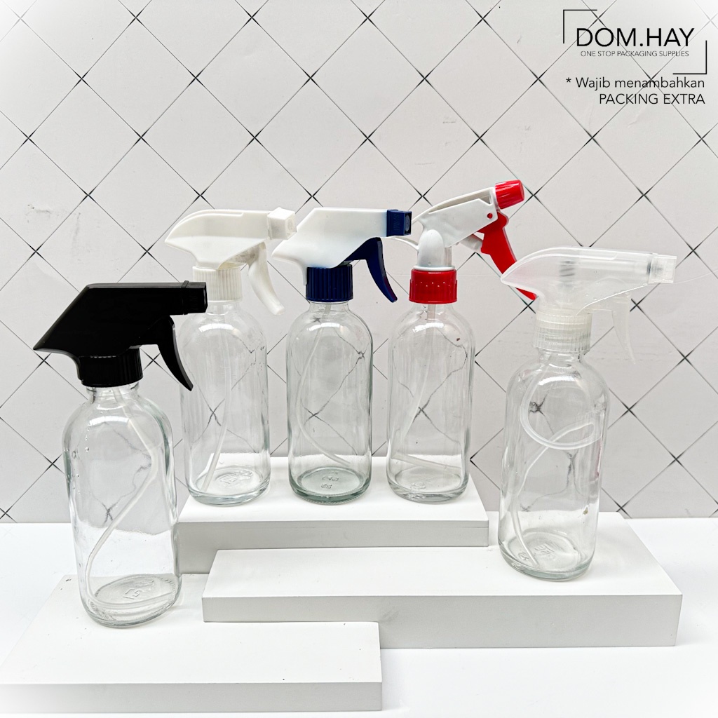 Jual Botol Spray Kaca 250ml Clear Trigger Spray Jumbo Botol Semprot ...