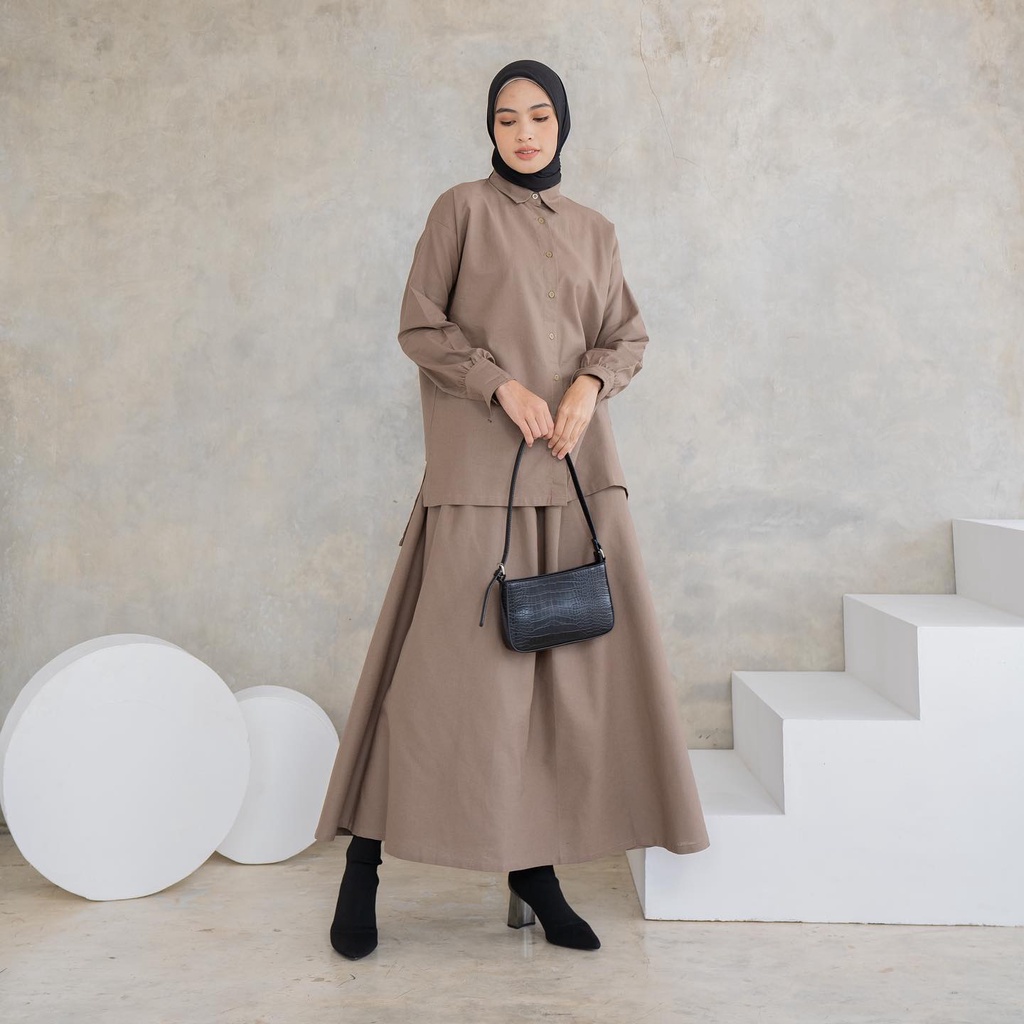 Jual MANA SET WOOD / SETELAN BAJU WANITA MUSLIM / STELAN ROK MUSLIMAH ...