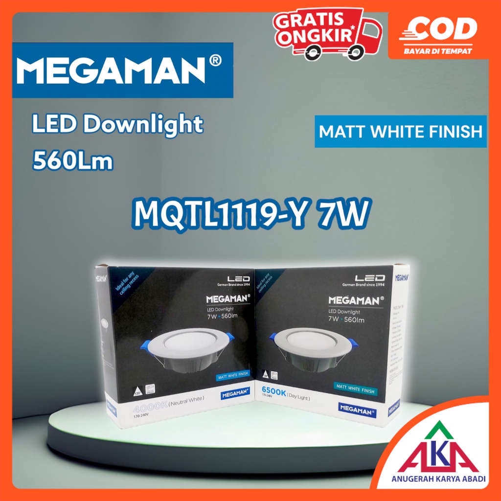 Jual MEGAMAN DOWNLIGHT Lampu Plafon LED 7W 9W 12W 15W Watt IB InBow Matt Warm Neutral White ...