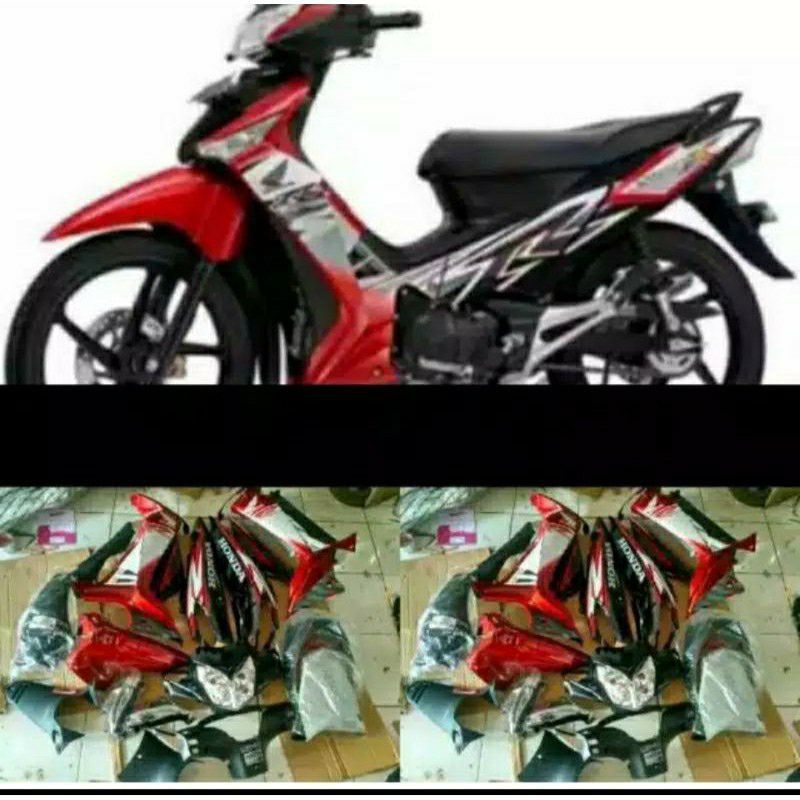 Jual Cover Body Fullset Halus Kasar Honda Supra X 125 New Batman Tahun ...