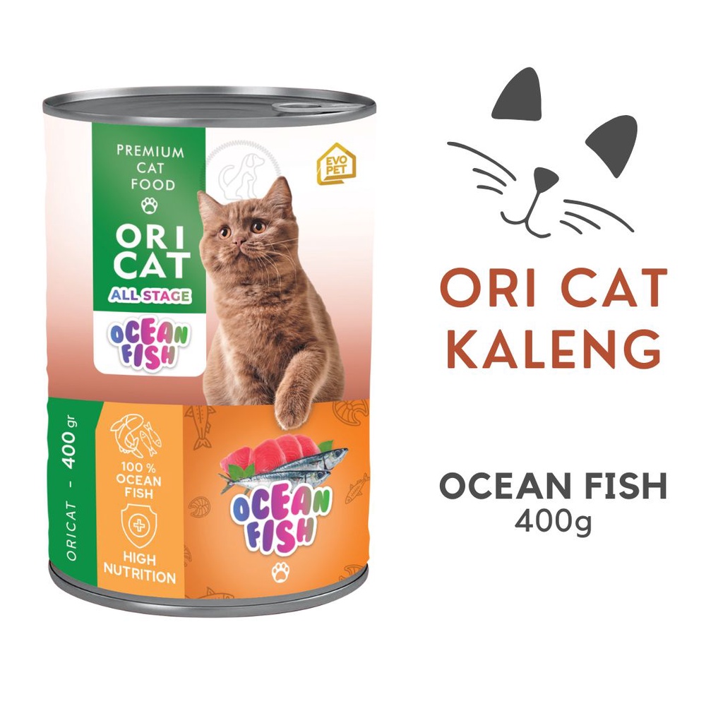 Jual ORI CAT Kaleng 400gr - Ocean Fish | Shopee Indonesia