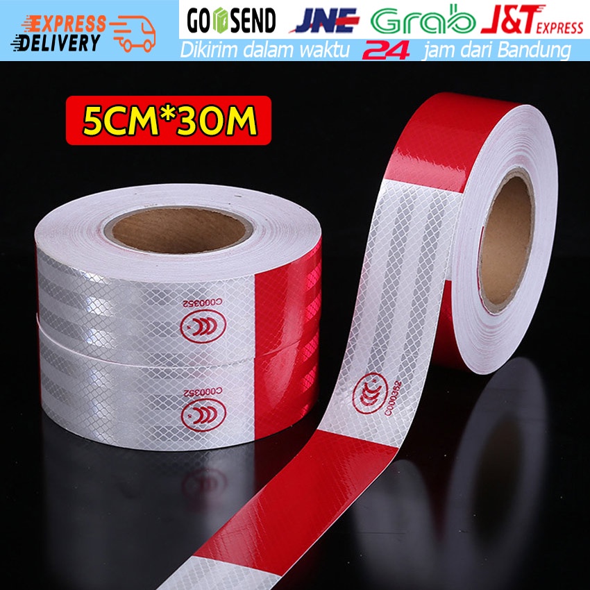 Jual 5CM*30M Sticker Reflektif Pantul Cahaya Truk / Stiker Reflektor ...