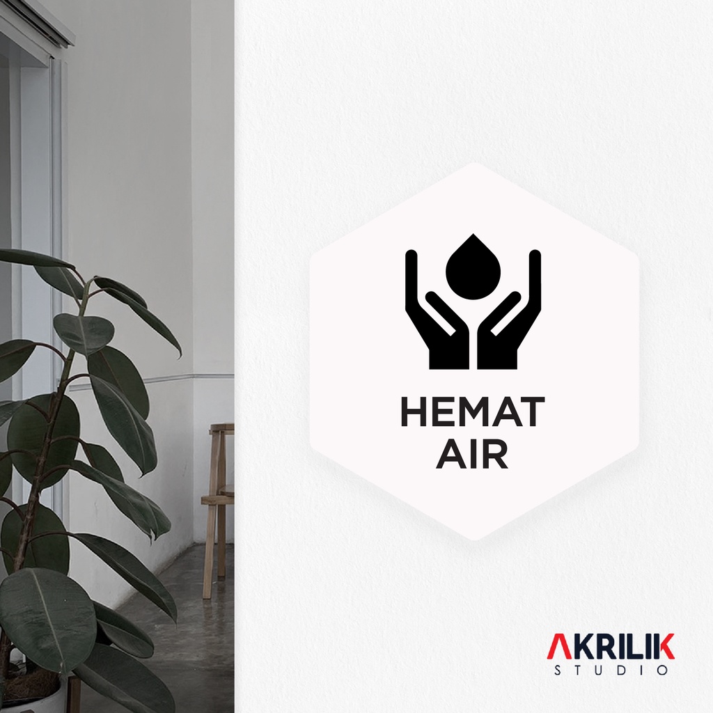 Jual Sign Board Akrilik Hemat Air Papan Acrylic Signage Tempel Dinding ...