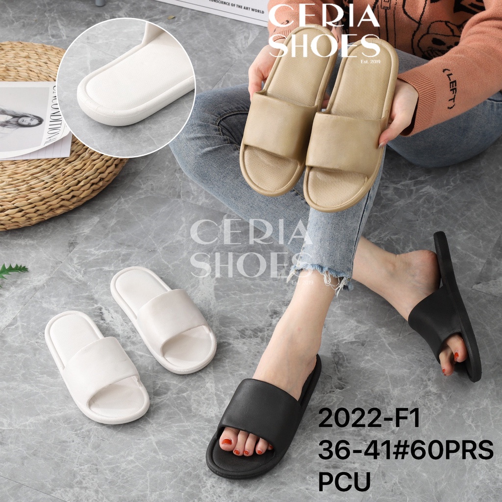Jual Sandal Slop Wanita Karet Jelly Import Model Polos Bahan Elastis ...
