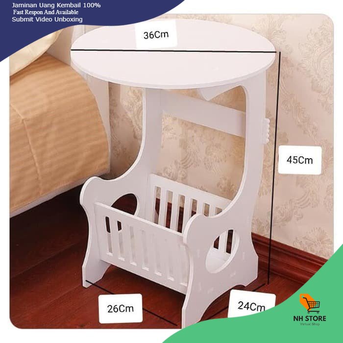 Jual Rak Meja Kopi meja Bulat Meja Mini Small Round Coffee Table A873 ...