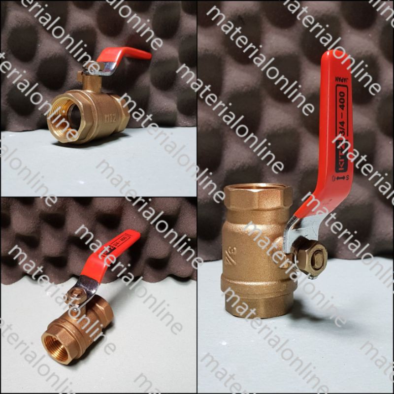 Jual Ball Valve KITZ Stop Kran Kuningan Keran StopKran Drat Engkol 3/4" Inc Inch 3/4Inc | Shopee ...