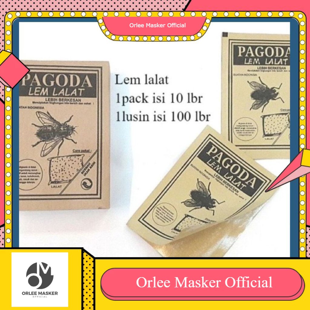 Jual LEM LALAT KERTAS Merk PAGODA HARGA untuk 1 pak plastik (isi 10 ...