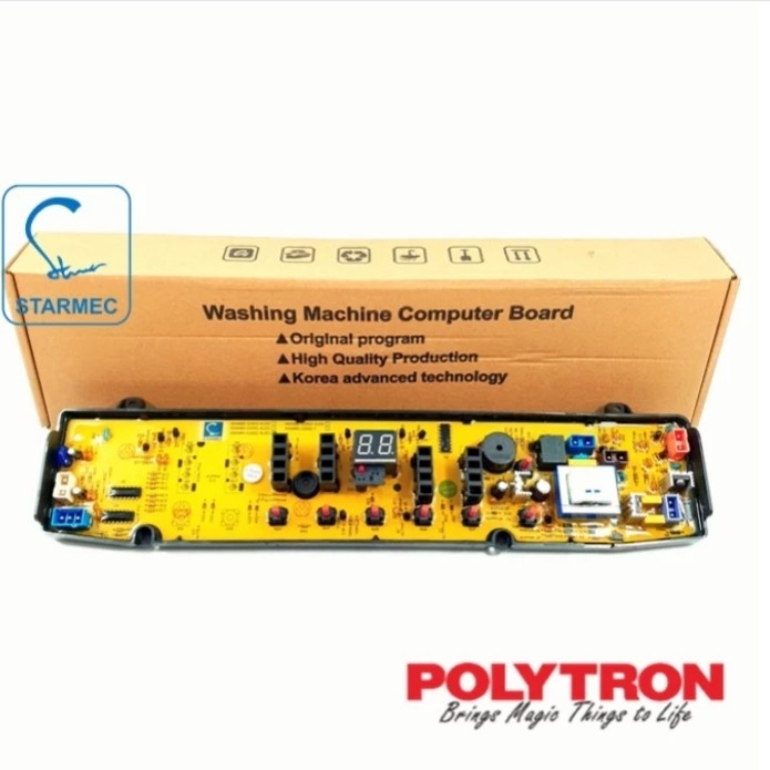 Jual Modul PCB Mesin Cuci POLYTRON Top Loading PAW 7010LB 6 tombol ...