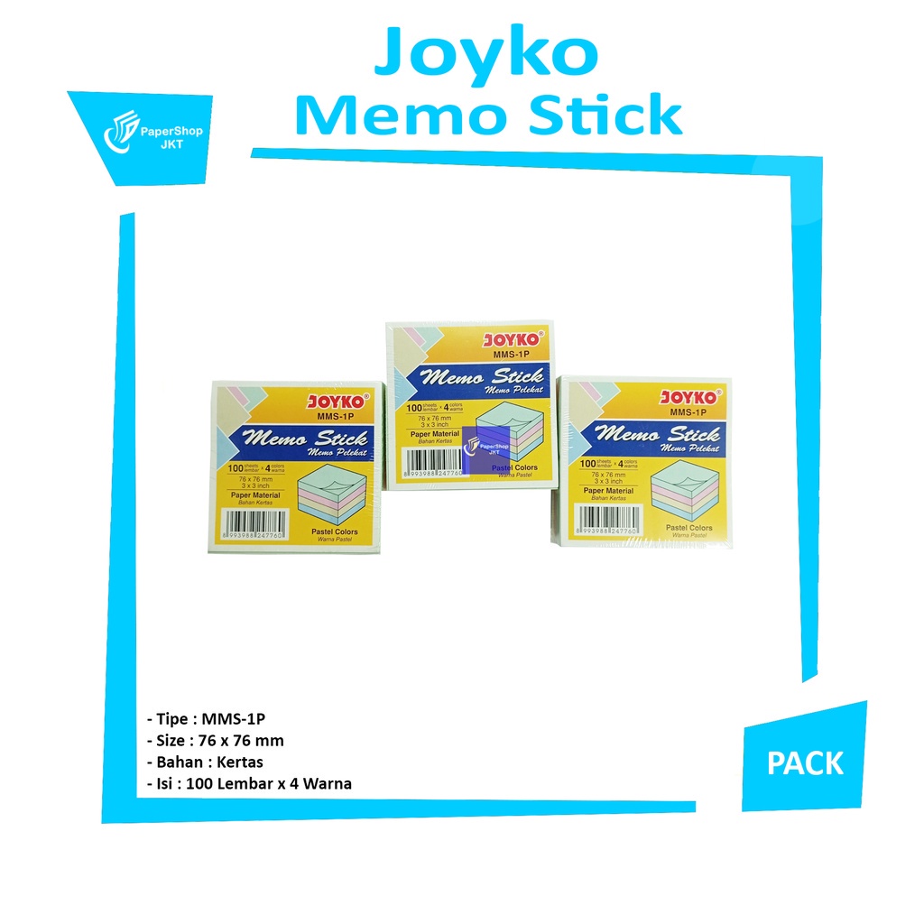 Jual JOYKO - Memo Stick MMS-1P Memo Stick - Pack | Shopee Indonesia