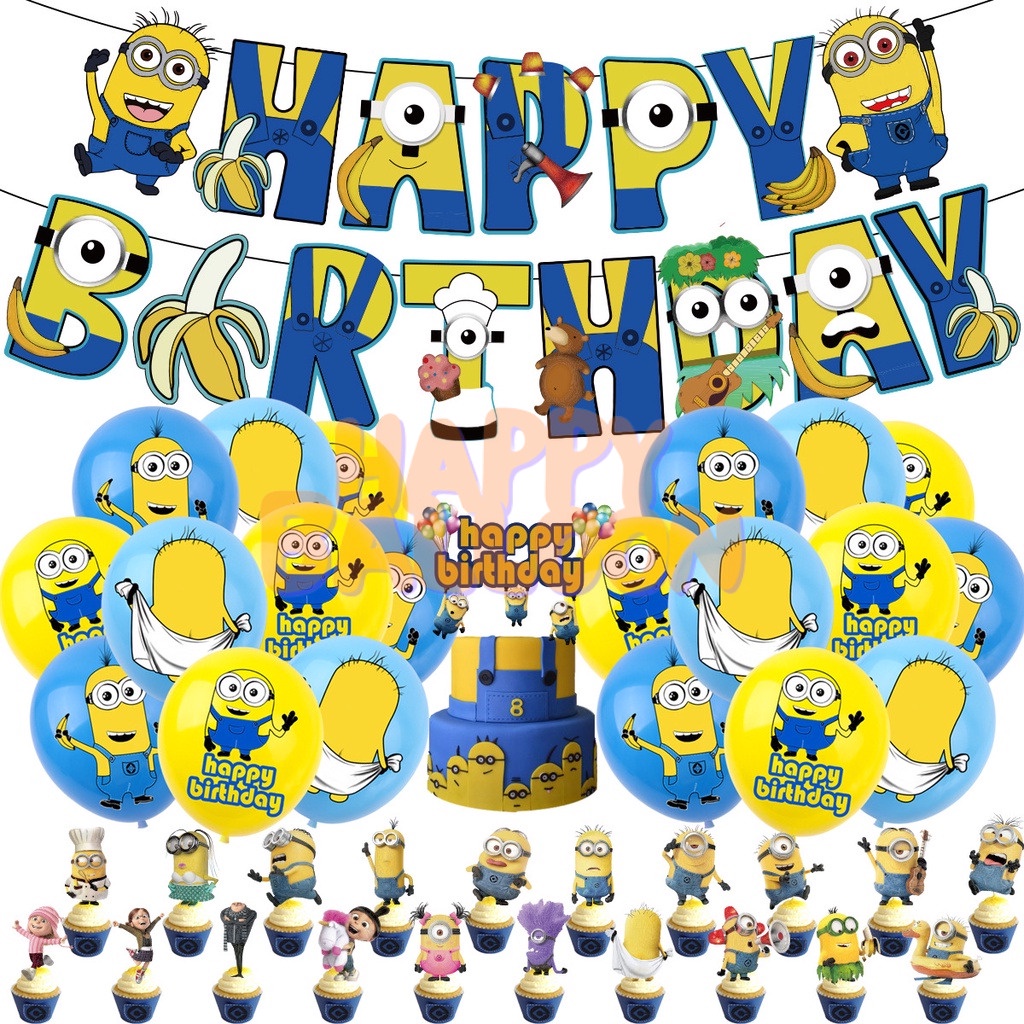 Jual HappyBalloon Paket Dekorasi Ulang Tahun Tema Minion (PD82 ...