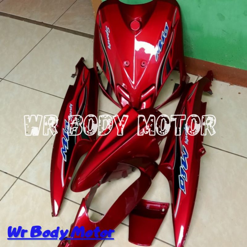 Jual Yamaha Mio Sporty Full Set Body Halus Mio Lama Warna Merah Maroon ...