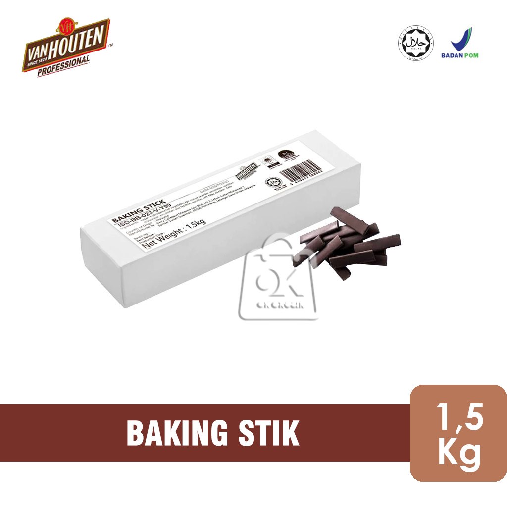 Jual Van Houten Baking Stick / Stik Dark Compound 8 cm (1,5 kg ...