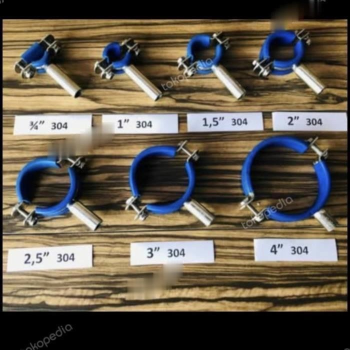 Jual Clamp pipa Holder 2" inch Stainless steel 304 / Clamp pipa ...