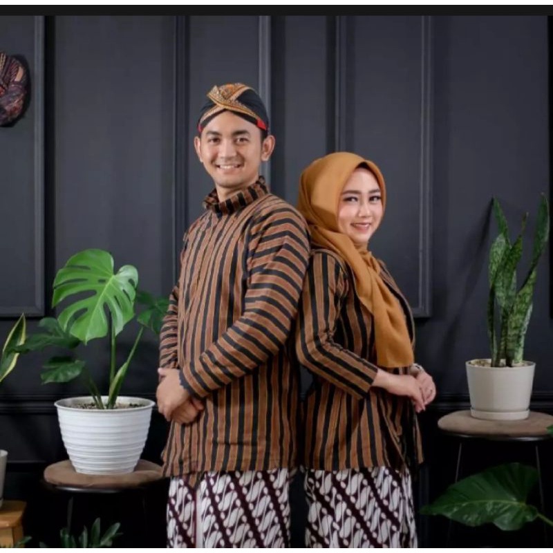 Jual Kebaya dan Sorjan Baju Couple Jawa-Lurik Pria-Lurik Wanita- Couple Lurik Jawa- Baju Adat ...