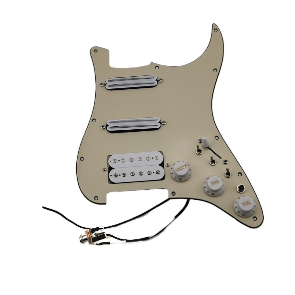 Jual Strat Guitar Pickup Prewired Pickguard Alnico V Humbucker Pickup ...