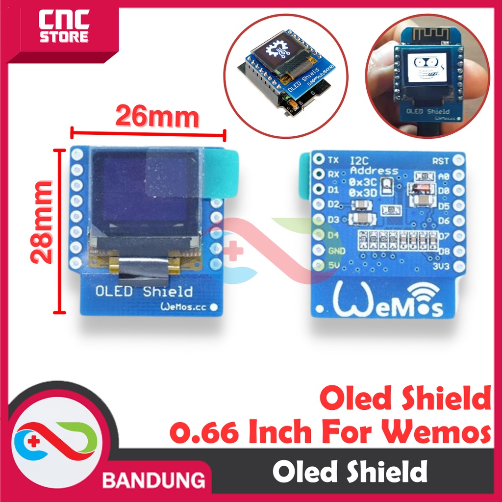 Jual Oled Shield 066 Inch For Wemos D1 Mini Pro Esp8266 Oled Wemos D1 Mini Nodemcu Shopee 