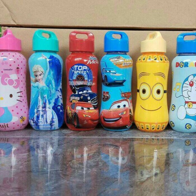 Jual Botol minum karakter 1104 / botol susu dot hello kitty doraemon ...