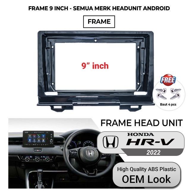 Jual Frame Head Unit Honda HRV 2022 UP 9" inch OEM | Shopee Indonesia