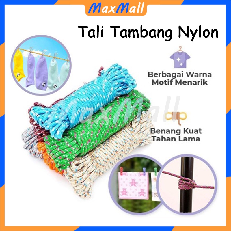 Jual TALI JEMURAN BAJU 10 METER ANTI SLIP TALI JEMURAN NILON TAMBANG ...