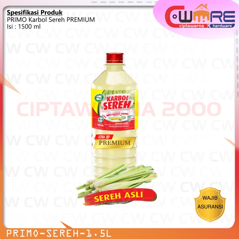 Jual PRIMO Karbol Sereh 1500 ML Citronella | Shopee Indonesia