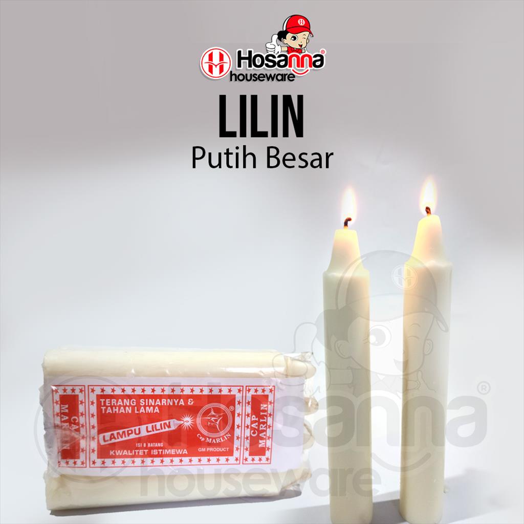 Jual Lilin JUMBO Cap Marlin isi 8 / Lilin Putih Mati lampu | Shopee ...