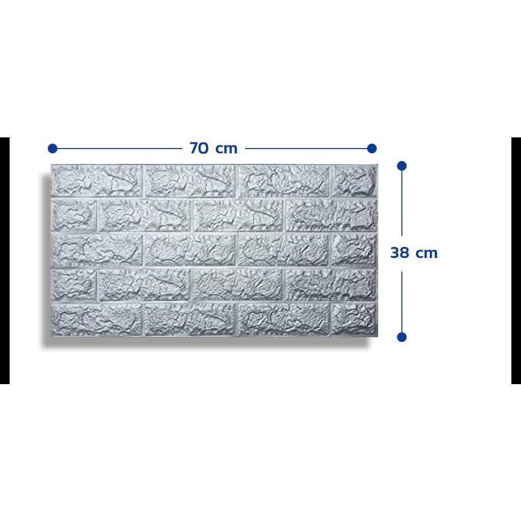 Jual ISI 10 LEMBAR - Wallpaper dinding 3D Foam Motif Batik batu bata ...