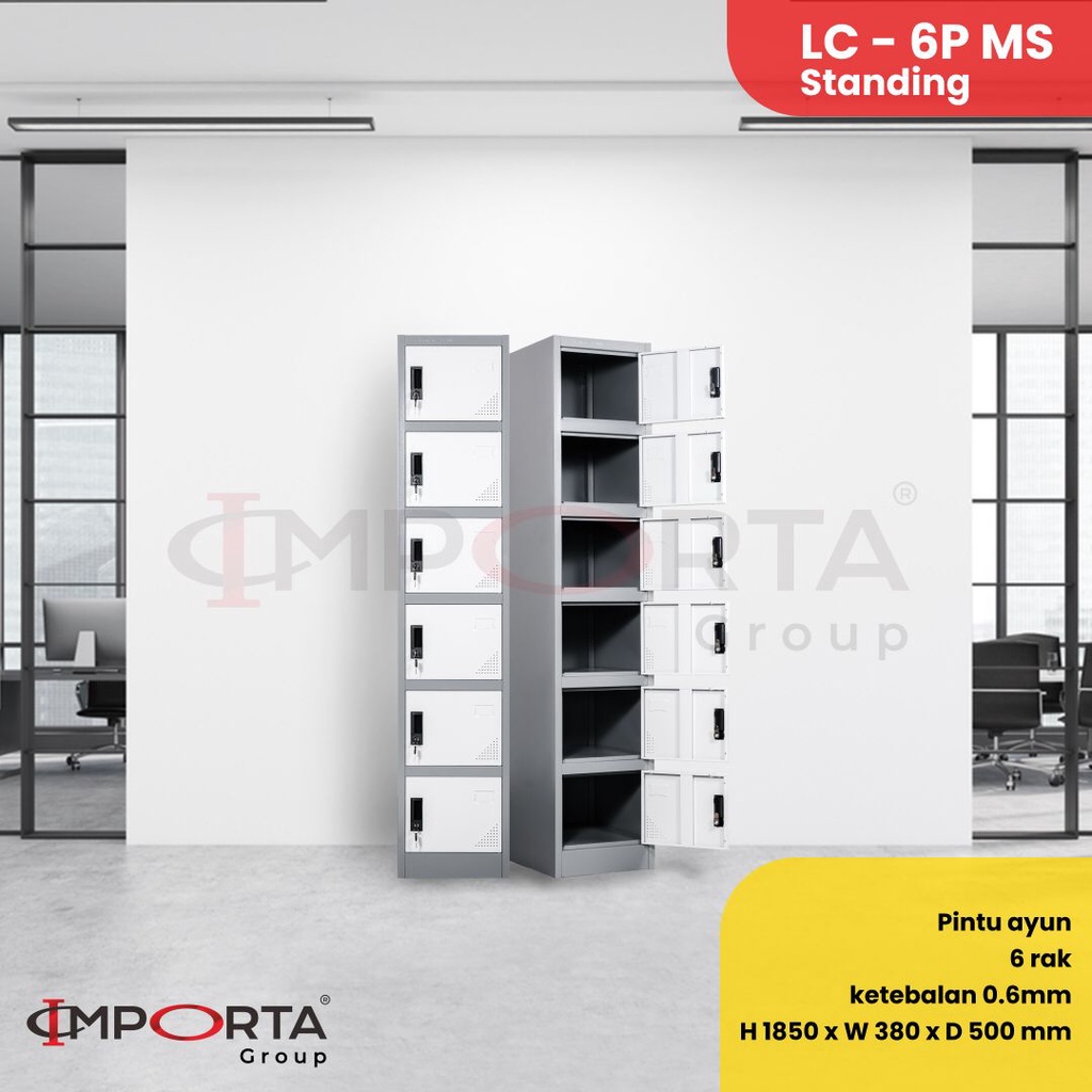 Jual Importa LC-6P MS Standing Loker Besi 6 Pintu Loker Kantor (Palembang) | Shopee Indonesia
