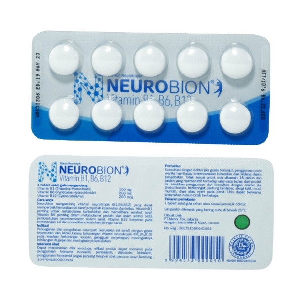 Jual NEUROBION 1 STRIP ISI 10 TABLET (PUTIH) | Shopee Indonesia