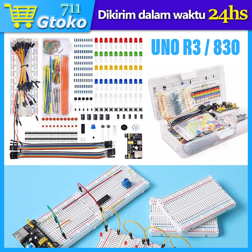 Jual Starter Kit Arduino Uno R3 Compatible Paket Untuk Pemula 1 Set