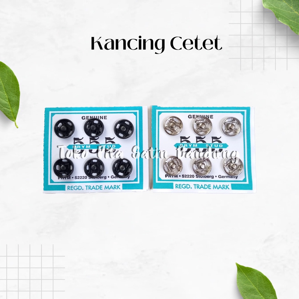Jual [6 pcs]Kancing Cetet 555 kancing jepret baju dan aksesoris ...