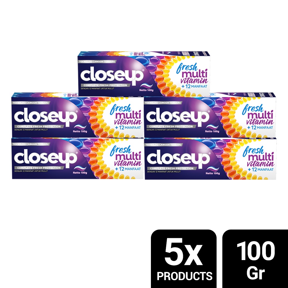 Jual Closeup Pasta Gigi Fresh Multivitamin Complete Fresh Protection ...