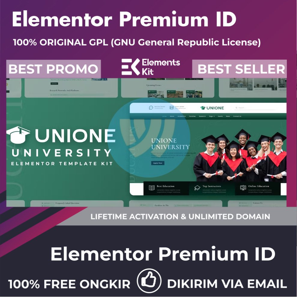 Jual Unione – University Elementor Template Kit | Shopee Indonesia