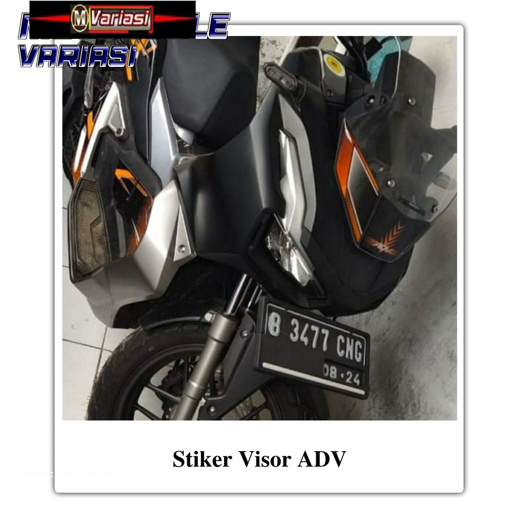 Jual Stiker visor windshield HONDA ADV 150 carbon resin premium ...