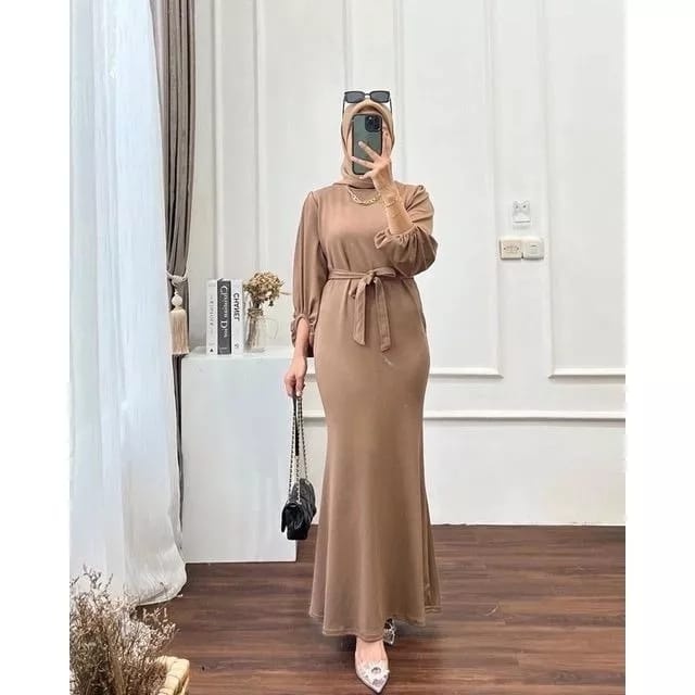Jual NADINE MERMAID DRESS Bahan Rib Knit - Gaun Semi Formal Elegant ...