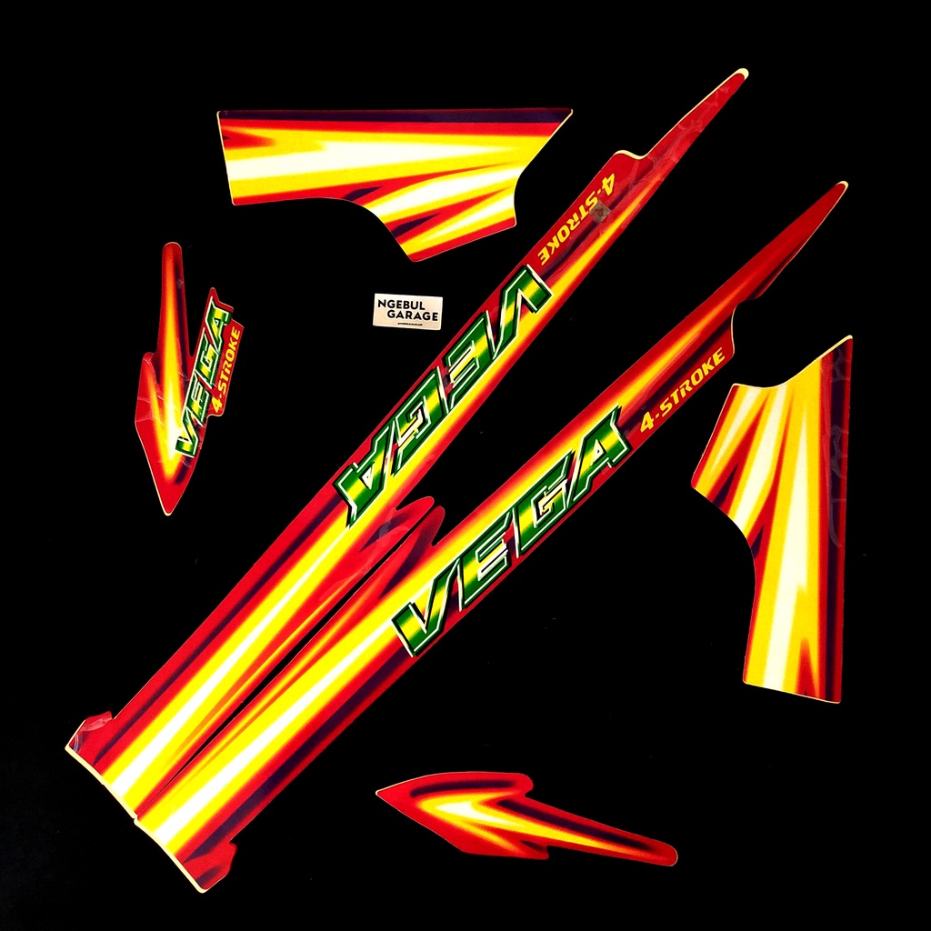 Jual Stiker Vega 2000 Striping YAMAHA MERAH KUNING PUTIH HIJAU | Shopee ...