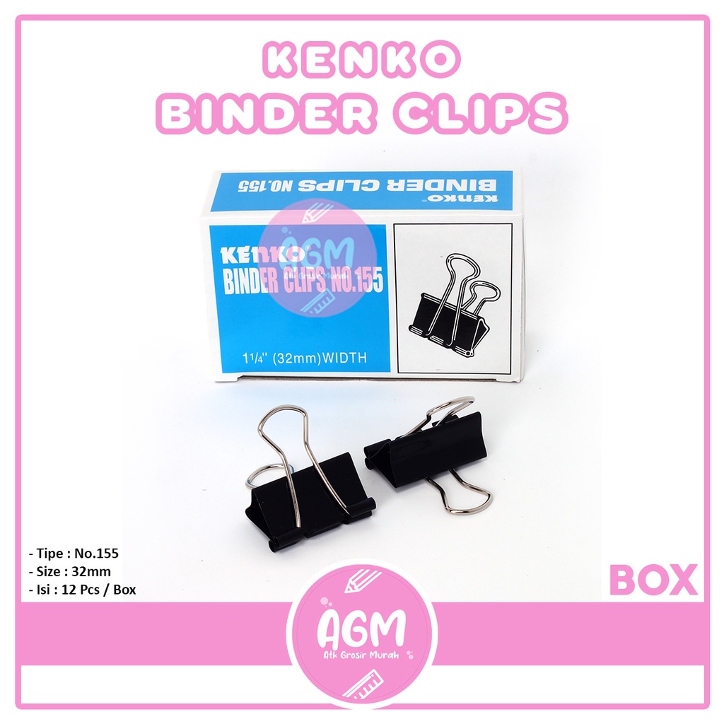 Jual KENKO - Binder Clip NO.155 -Pack | Shopee Indonesia