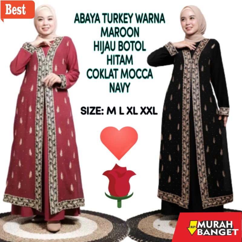 Jual Gaya ala timur tengah di hari raya- Gamis Abaya Turkey Warna ...