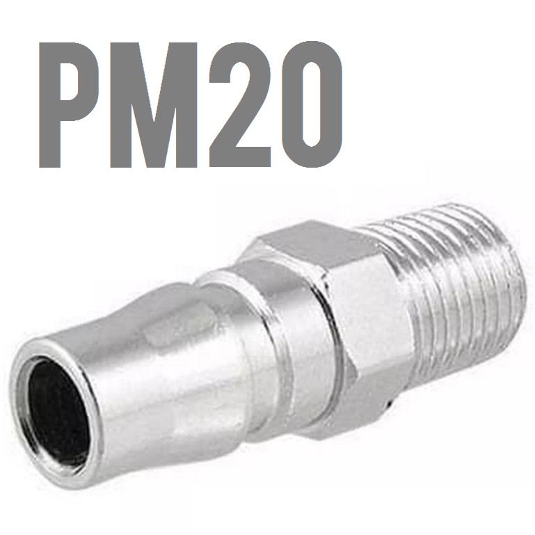 Jual QUICK COUPLER PM20 sambungan selang udara angin kompresor konektor kopler connector pm 20 ...