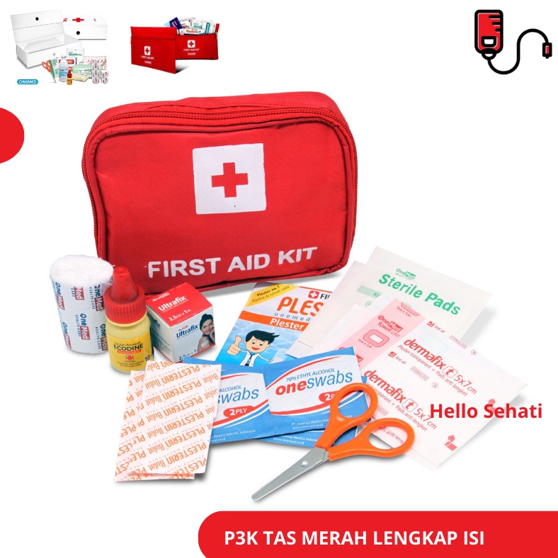 Jual Onemed Kotak Obat P3K Tas Merah Lengkap Isi Perlengkapan ...