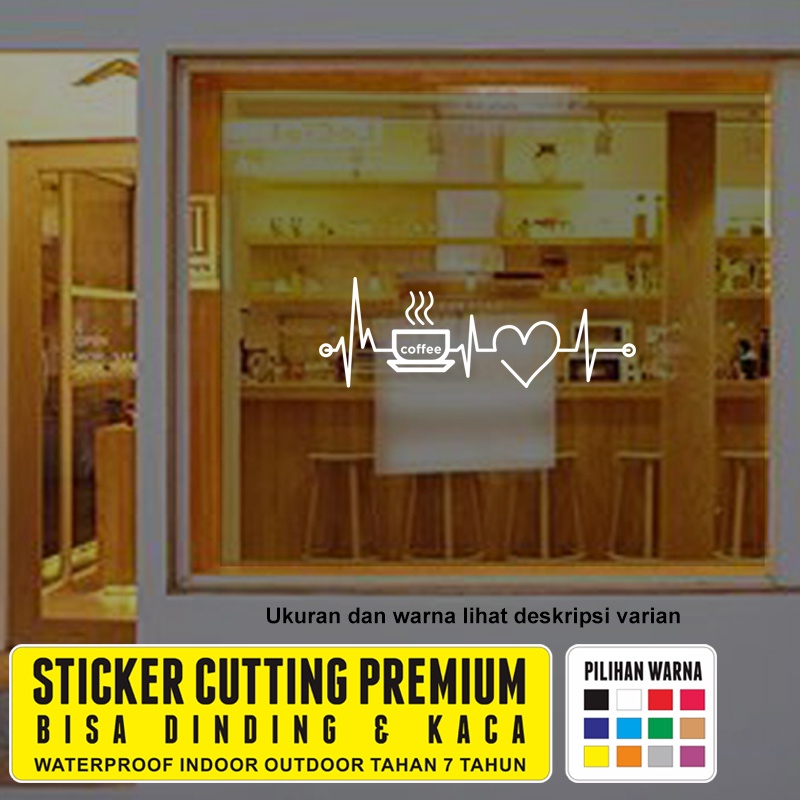 Jual Sticker Cafe Kaca Dinding Graphic Kafe Coffee Shop Grafik Kopi ...